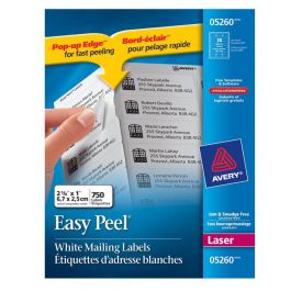 Avery 05260 Original White Mailing Address Labels 1" X 2-5/8", 30 ...