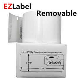 DYMO 30334 Removable Labels, 2 1/4- by 1 1/4-inch, Roll of 1000 labels ...