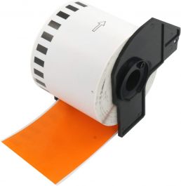 Brother DK2205 Orange Continuous Wide Paper Label 2.4 in x 100 ft ...