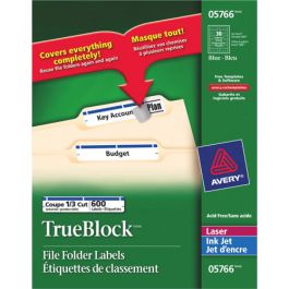 Cheap Avery Blue File Folder Labels for Laser and Inkjet Printers 2/3 ...