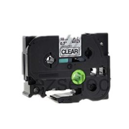 Brother TZE-141 Label Tape, 18mm (0.75") Black on Clear, Compatible