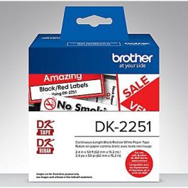 Brother DK2251 Original Continuous Label Printer Roll, 2.4" x 50 ft ...