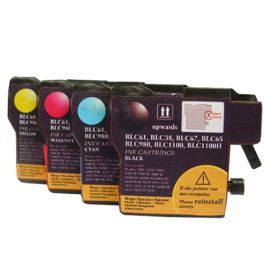 Brother LC61 Ink Cartridge 4-Color Combo Set, Compatible
