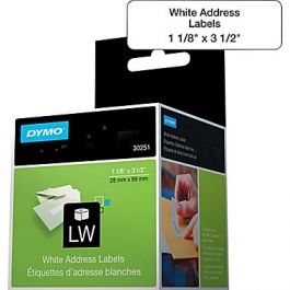 DYMO LabelWriter 30251 Address Labels, 1-1/8 Inch x 3-1/2 Inch, 2 rolls ...